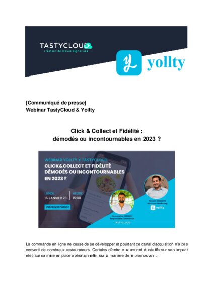 Click & Collect et Fidélité : démodés ou incontournables en 2023 ? (Tastycloud) | RESTO-Today